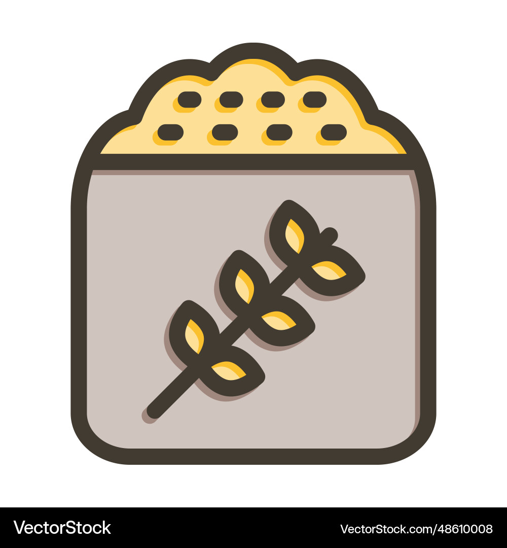 Flour thick line filled colors for personal Vector Image