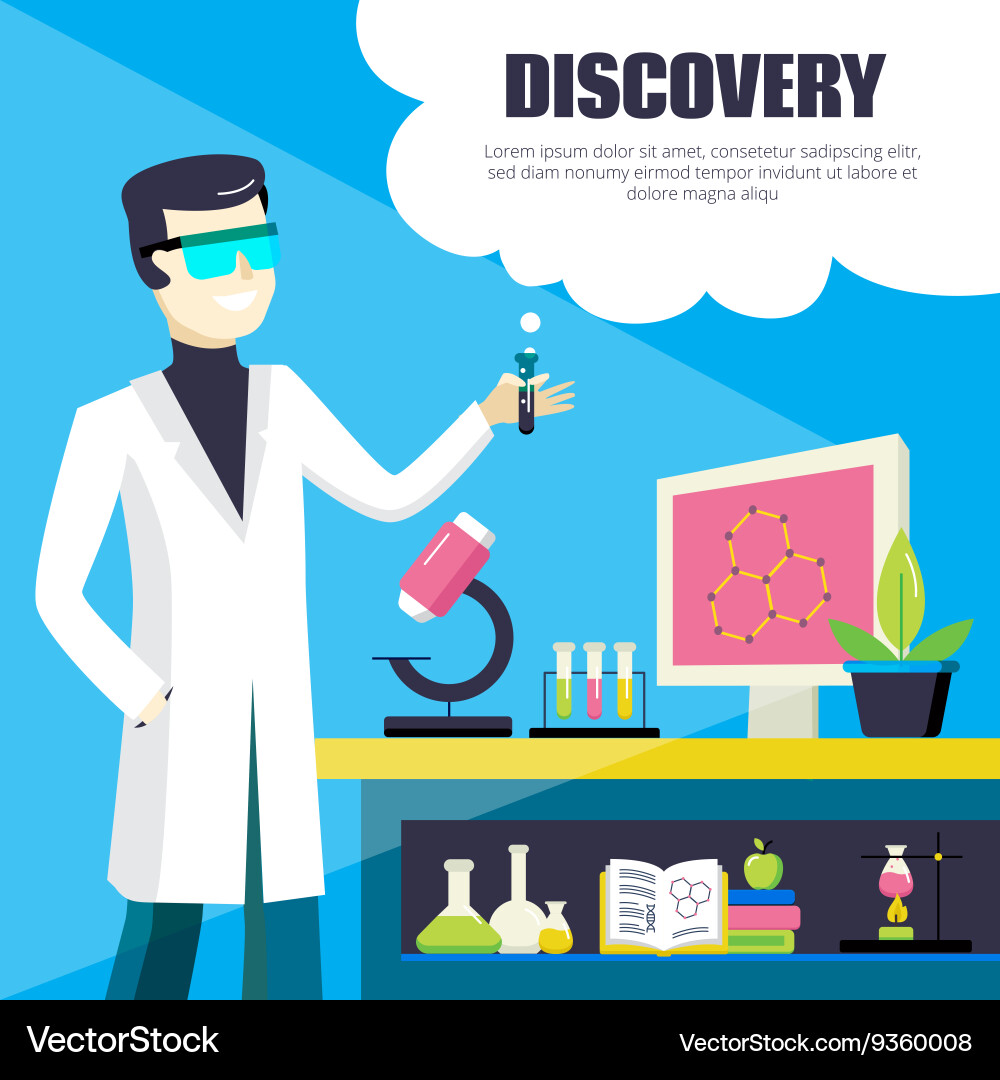 Laboratory Scientist Discovery Royalty Free Vector Image