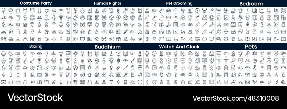 Linear style icons pack in this bundle include Vector Image