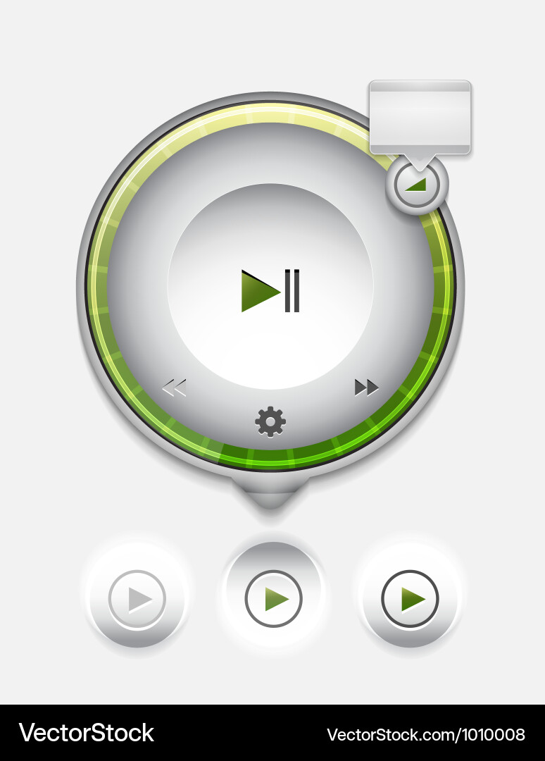 Multimedia player ui Royalty Free Vector Image