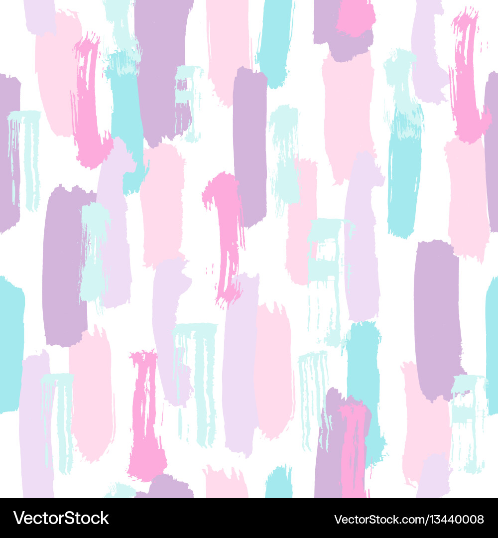 Pastel color paint brush strokes Royalty Free Vector Image