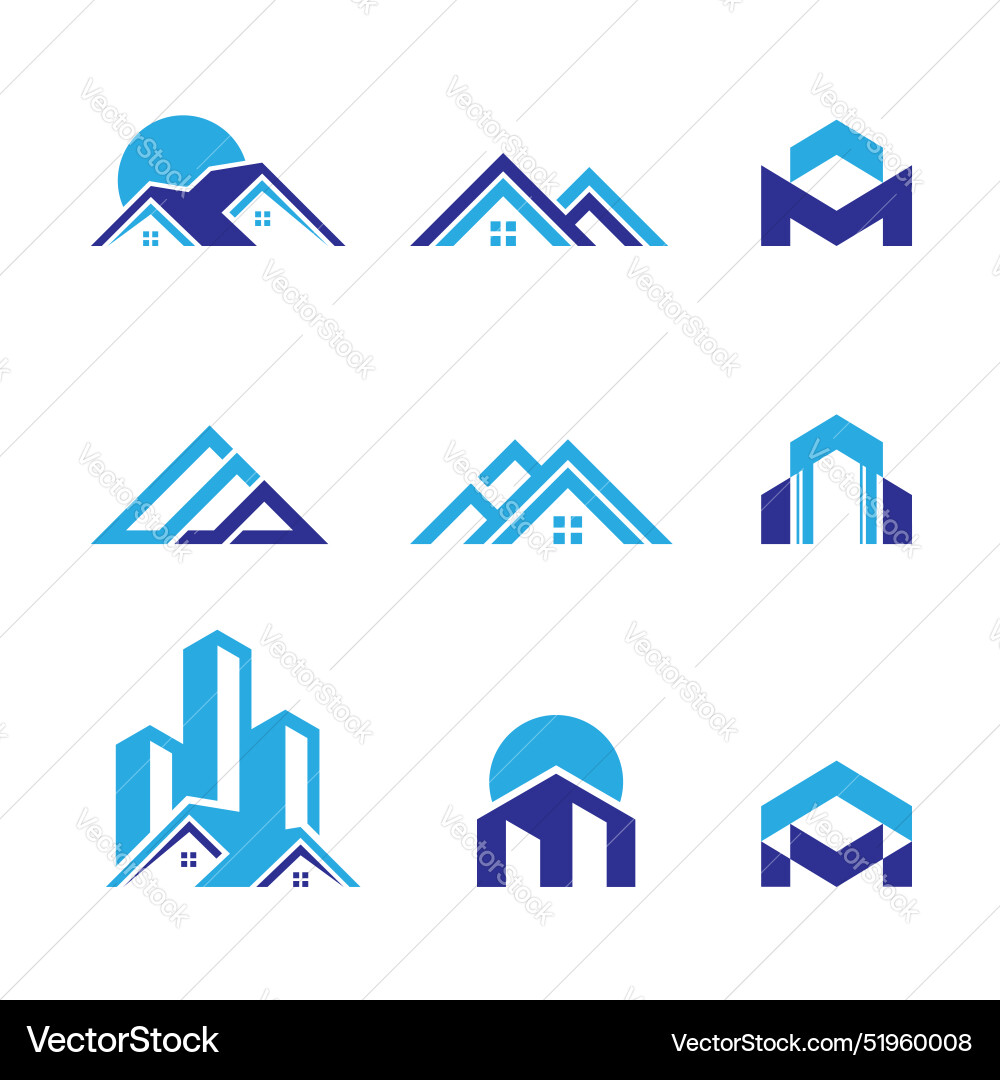 Real estate collection logo Royalty Free Vector Image
