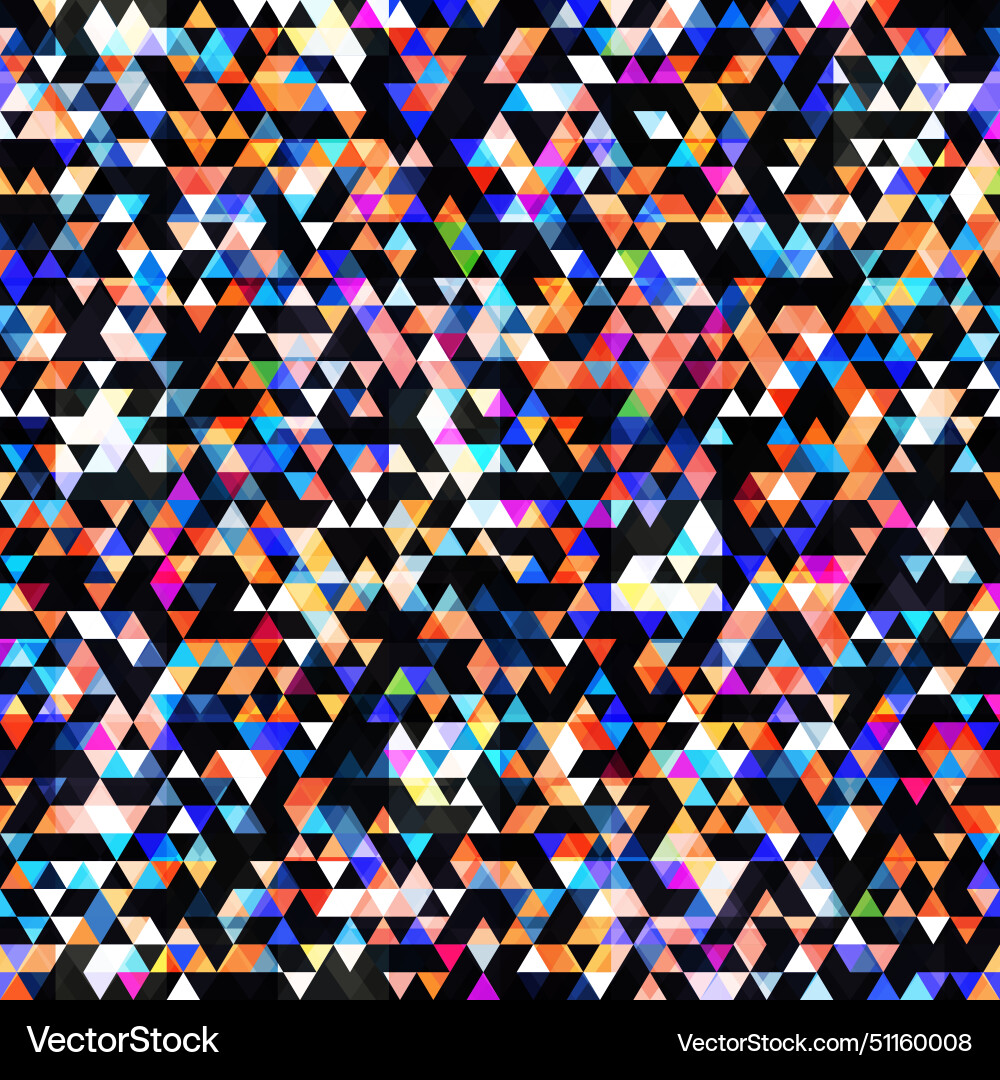 Retro triangles seamless pattern Royalty Free Vector Image