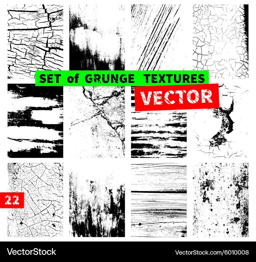 Set of grunge textures Royalty Free Vector Image