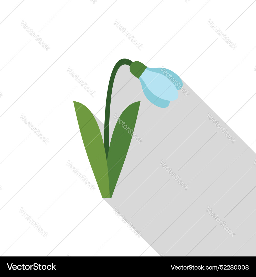 Single snowdrop flower blooming in springtime Vector Image