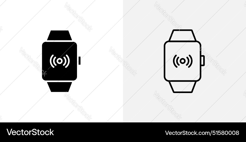 Smartwatch icon set Royalty Free Vector Image - VectorStock