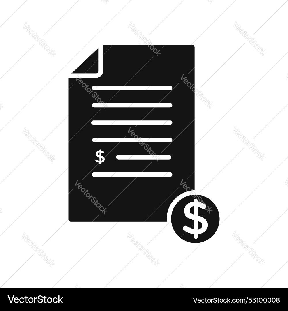 Tax icon isolated on white background Royalty Free Vector