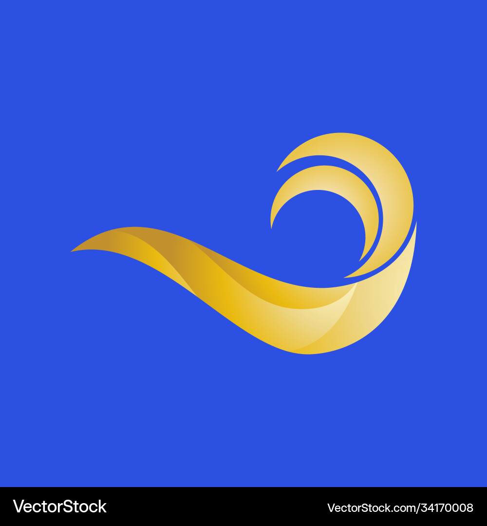 Water wave logo Royalty Free Vector Image - VectorStock