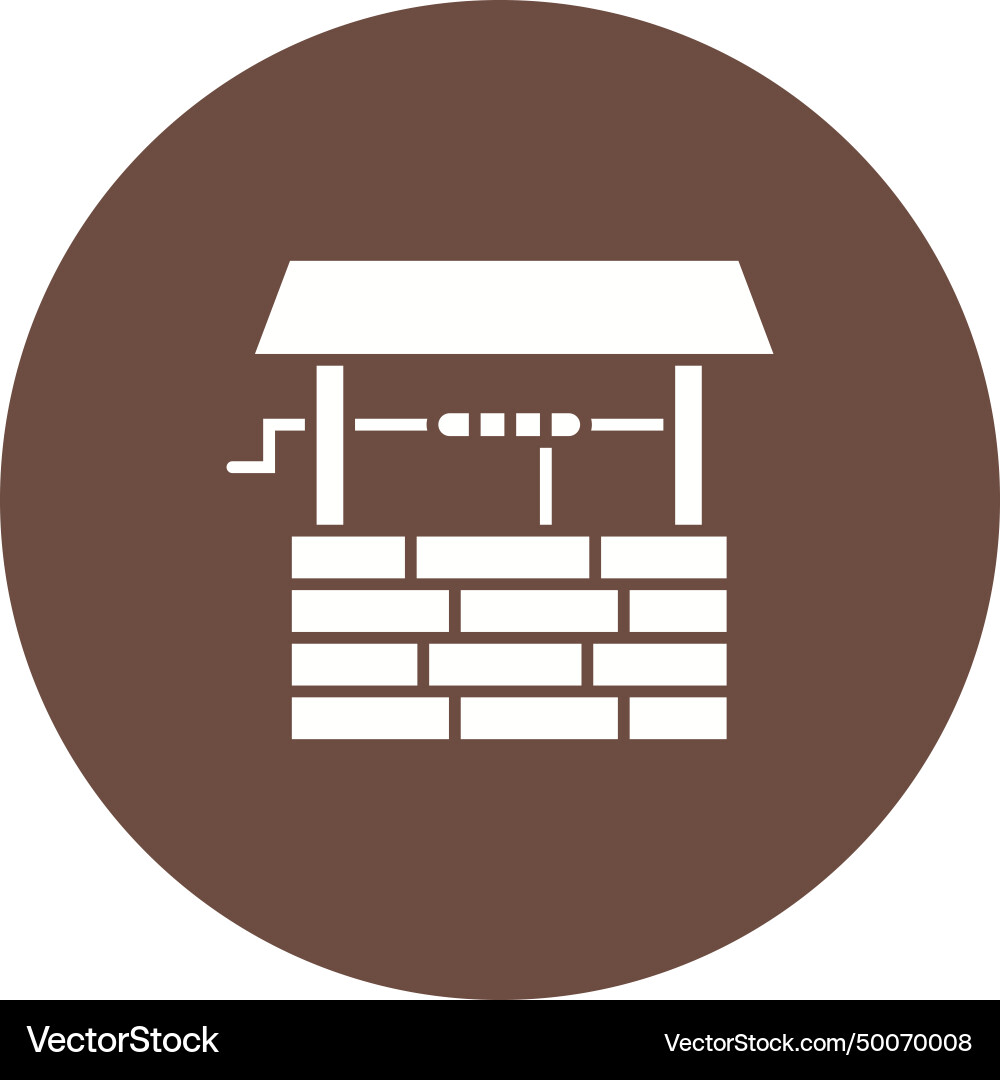 Water well icon image Royalty Free Vector Image