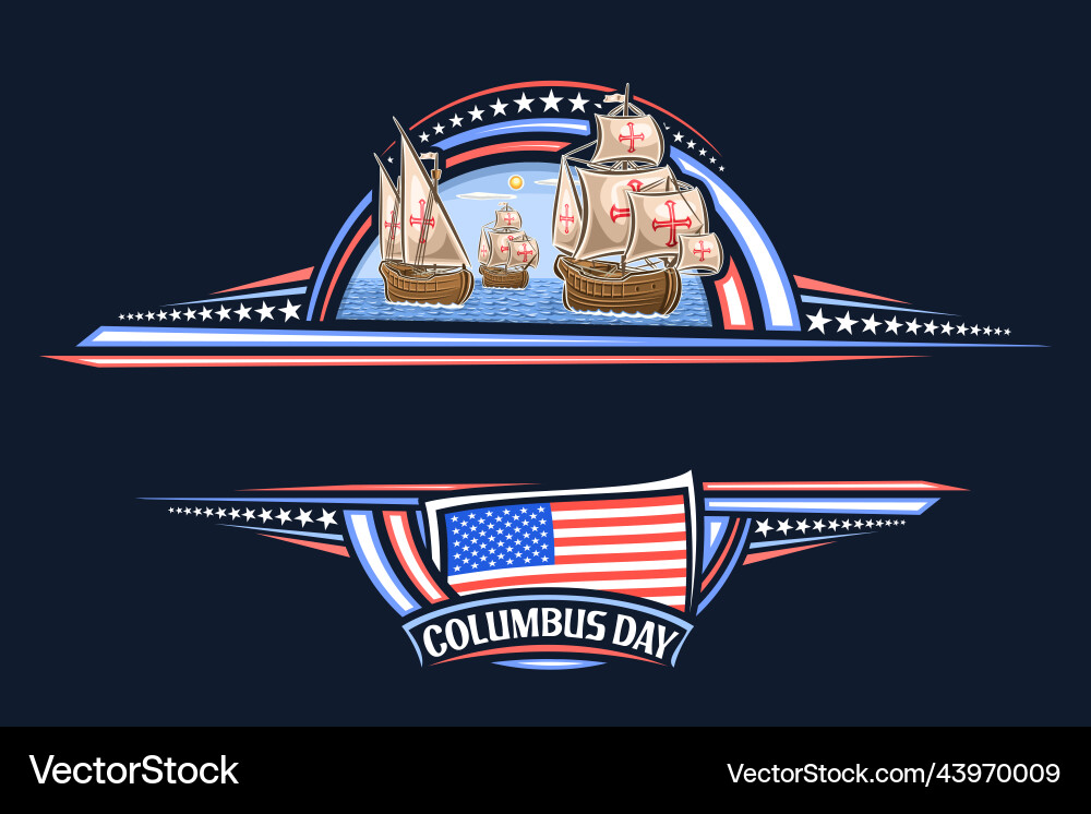Border for columbus day Royalty Free Vector Image