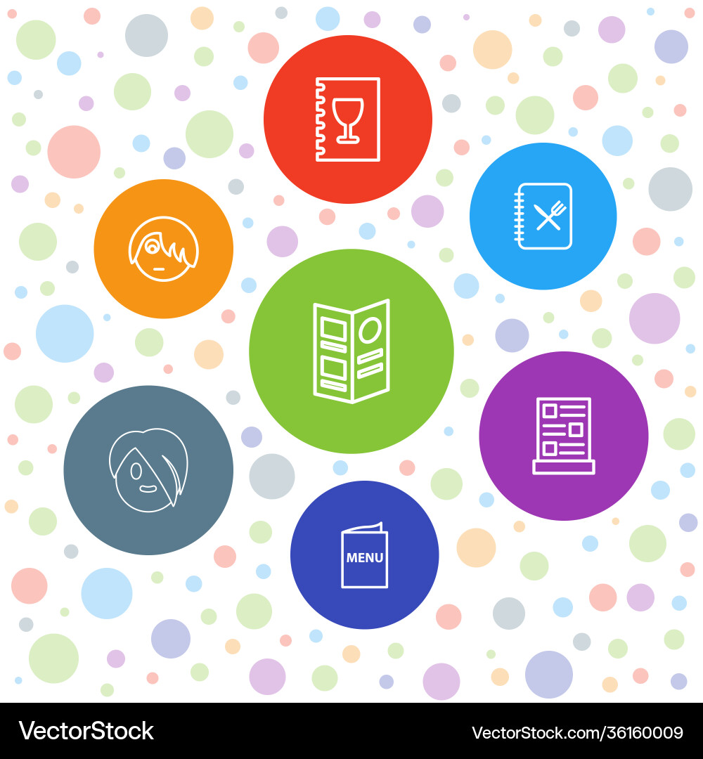 Brochure icons Royalty Free Vector Image - VectorStock