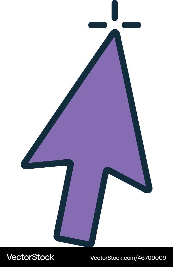 Computer icon pointing direction for web design Vector Image