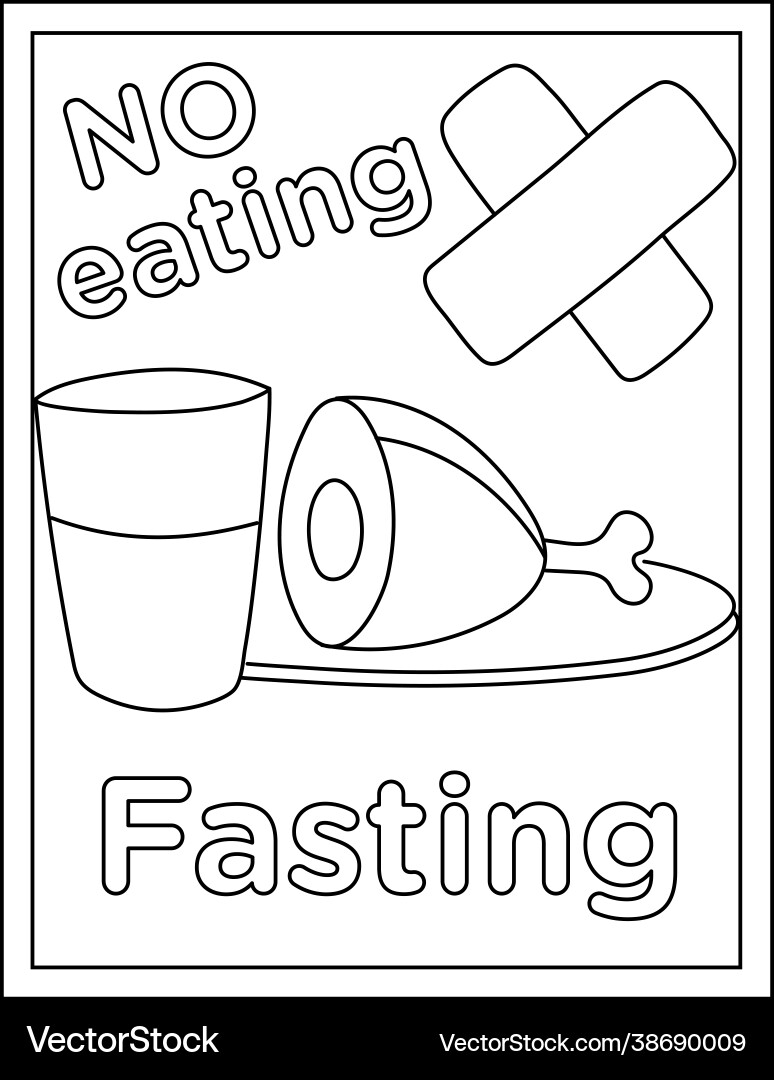 Fasting drawing Royalty Free Vector Image - VectorStock