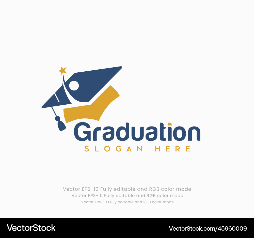 Graduation or education logo Royalty Free Vector Image