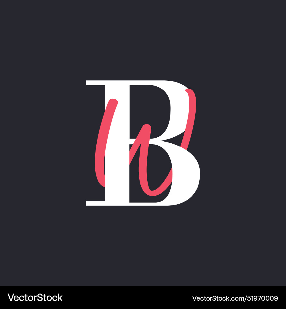 Letter logo perfectly blended initials Royalty Free Vector