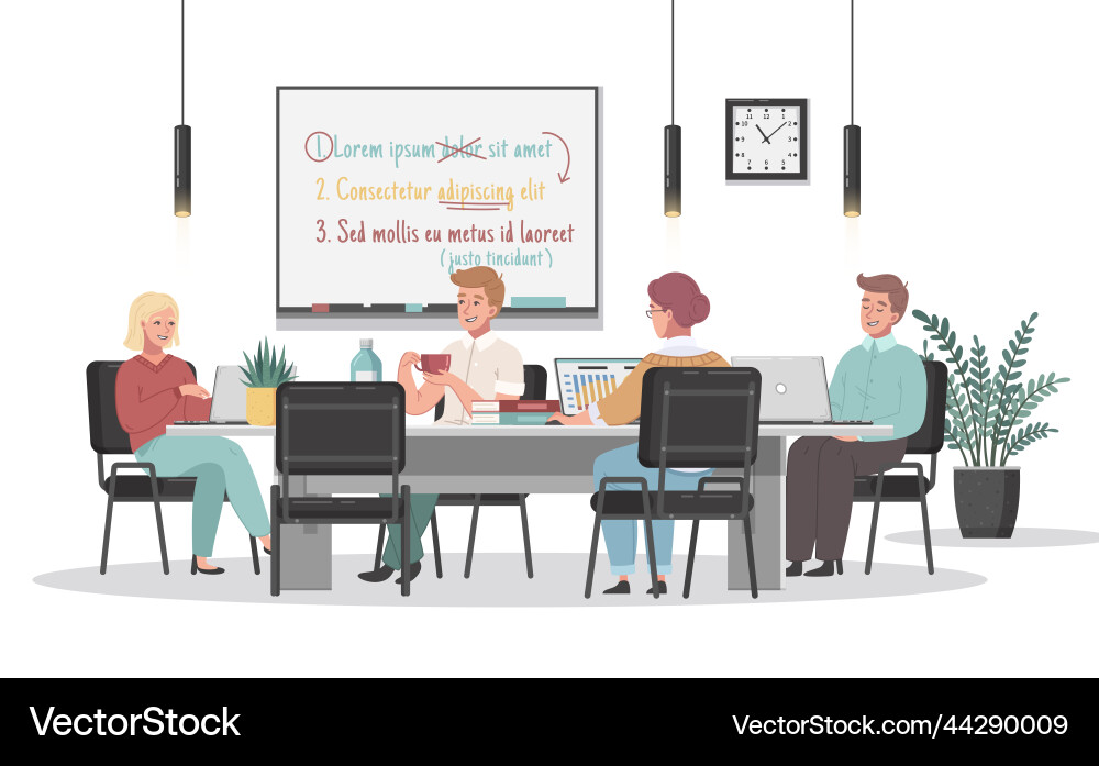Meeting room cartoon Royalty Free Vector Image