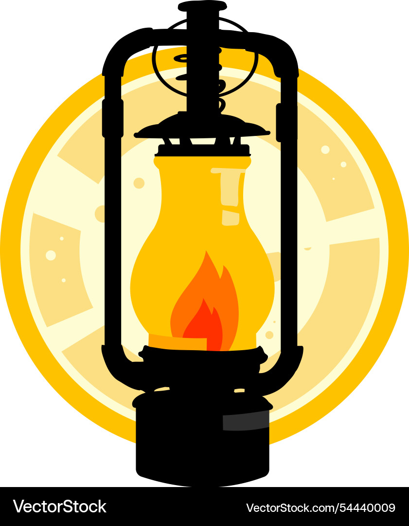 Mining kerosene lamp old nat Royalty Free Vector Image