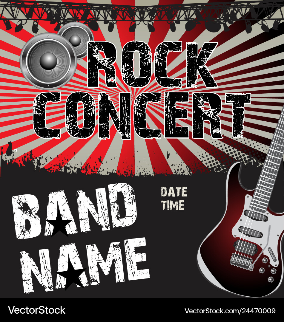 Music background - rock concert Royalty Free Vector Image