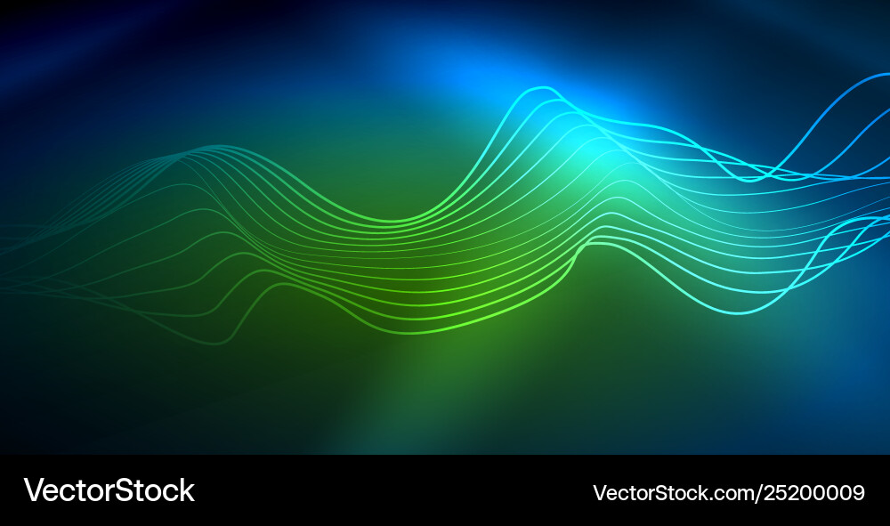 Neon wave background Royalty Free Vector Image