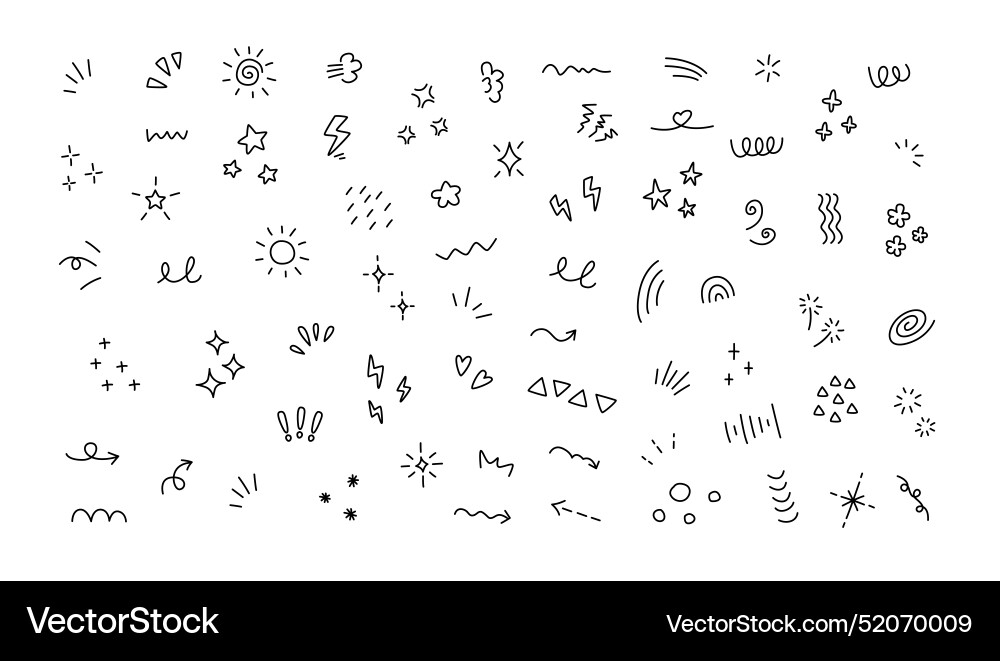 Simple hand-drawn decorative Royalty Free Vector Image