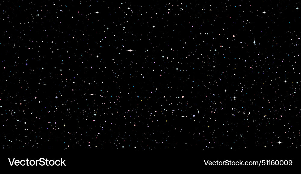 Starry sky seamless pattern Royalty Free Vector Image