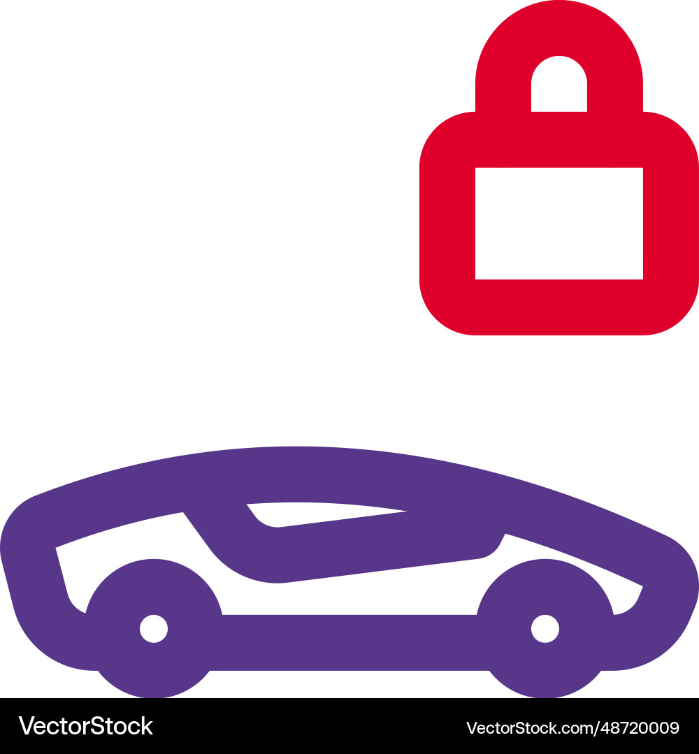 Tesla car with lock in feature isolated on white Vector Image