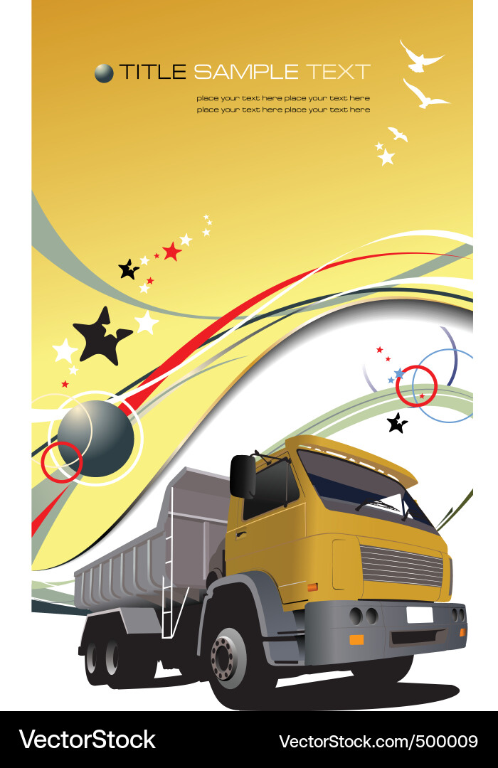 Truck background Royalty Free Vector Image - VectorStock