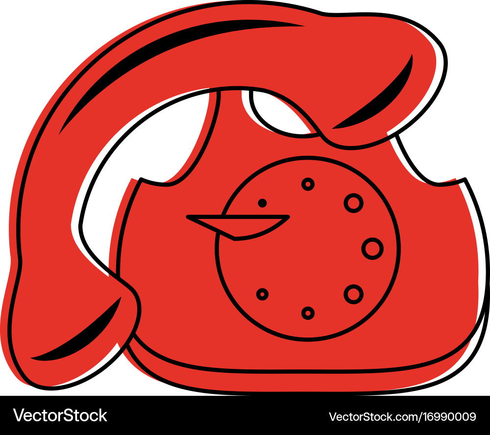 Vintage rotary telephone icon image Royalty Free Vector