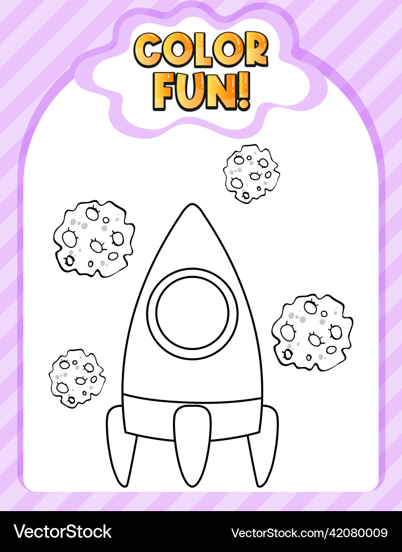 Worksheets template with color fun text Royalty Free Vector