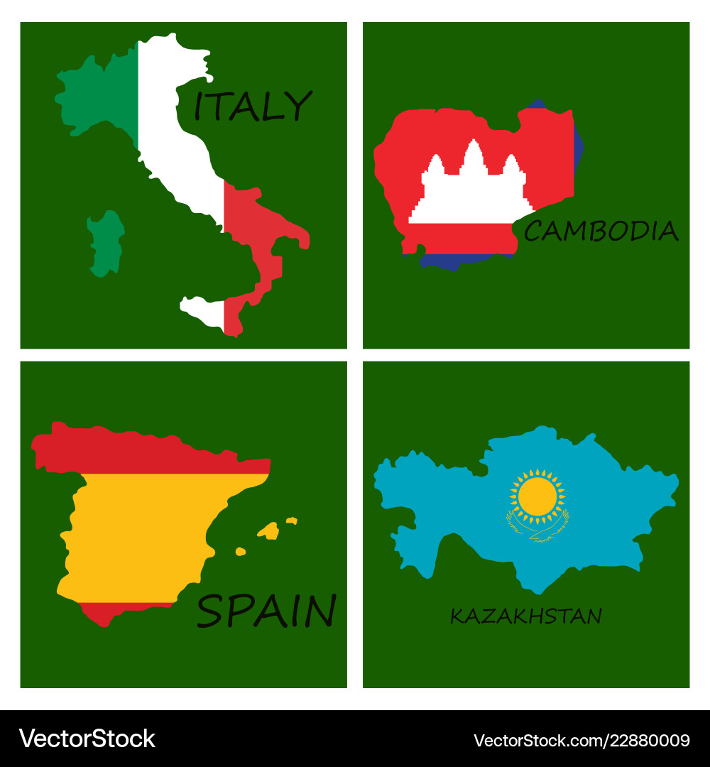 World map-countries in color on white background Vector Image