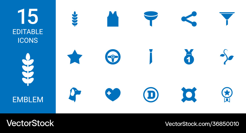 15 emblem icons Royalty Free Vector Image - VectorStock