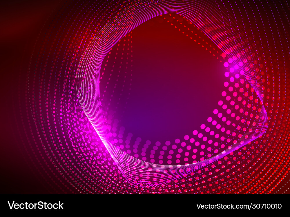 Abstract particles wave background neon motion Vector Image