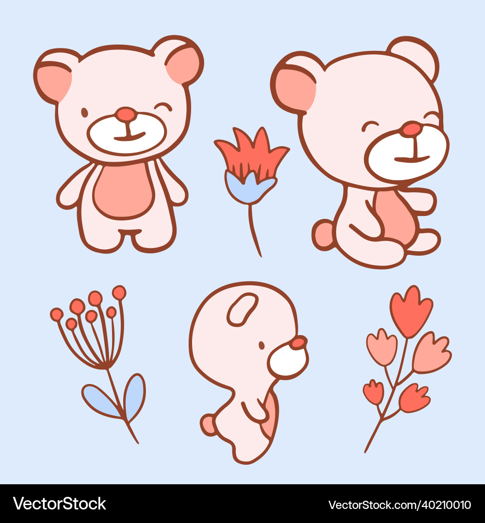 Big isolated hand drawn cartoon character design Vector Image