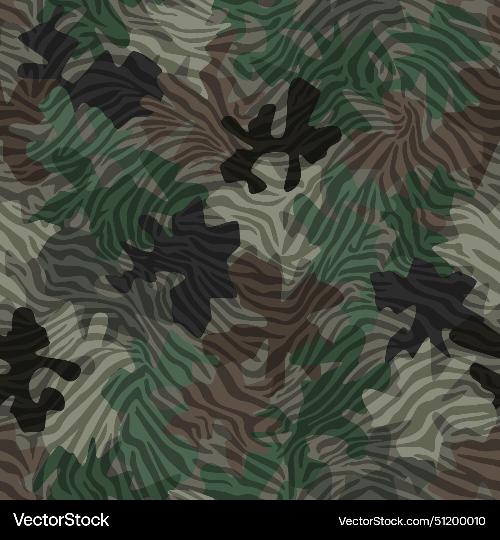 Brown zebra print seamlessly woven into a military