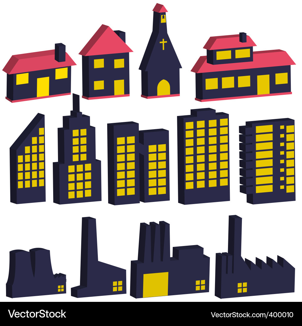 Buildings Royalty Free Vector Image - VectorStock