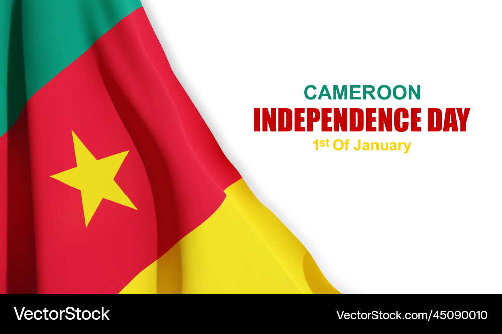 Cameroon independence day banner Royalty Free Vector Image