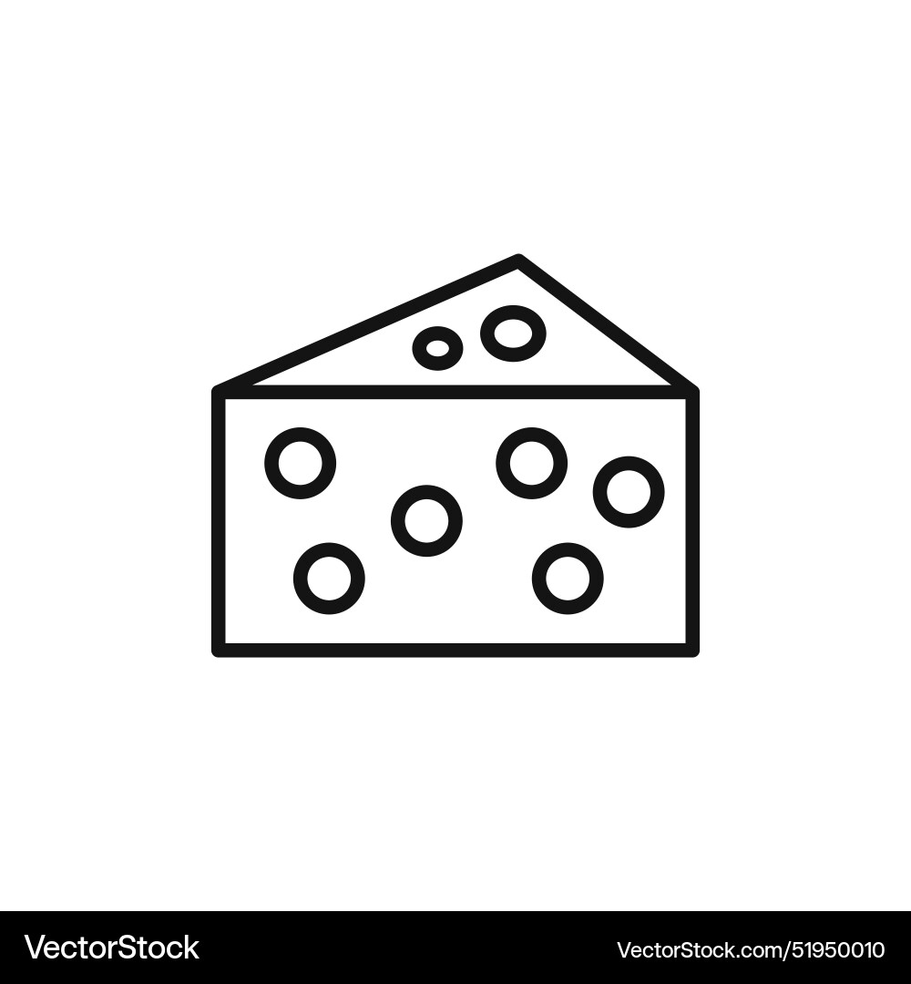 Cheese logo sign outline Royalty Free Vector Image