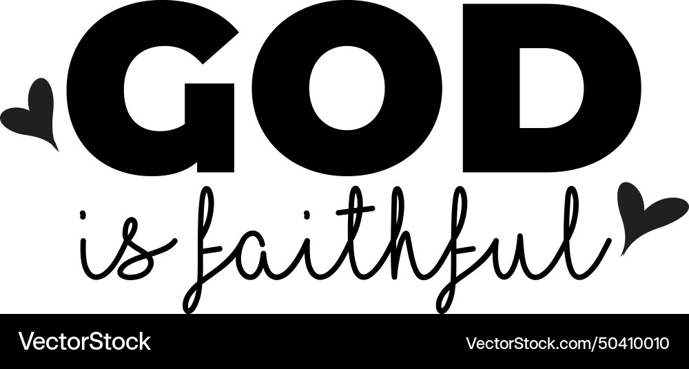 Christian typography design for tattoo Royalty Free Vector
