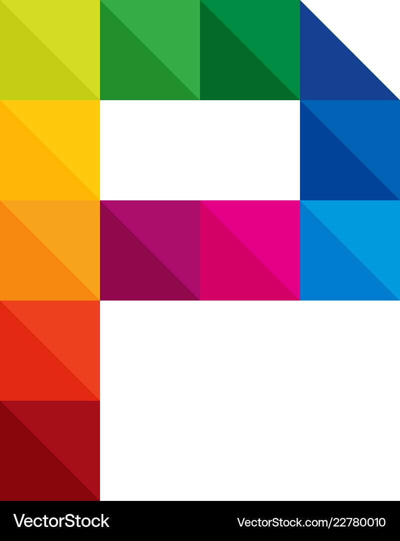 Color letter p logo icon design Royalty Free Vector Image