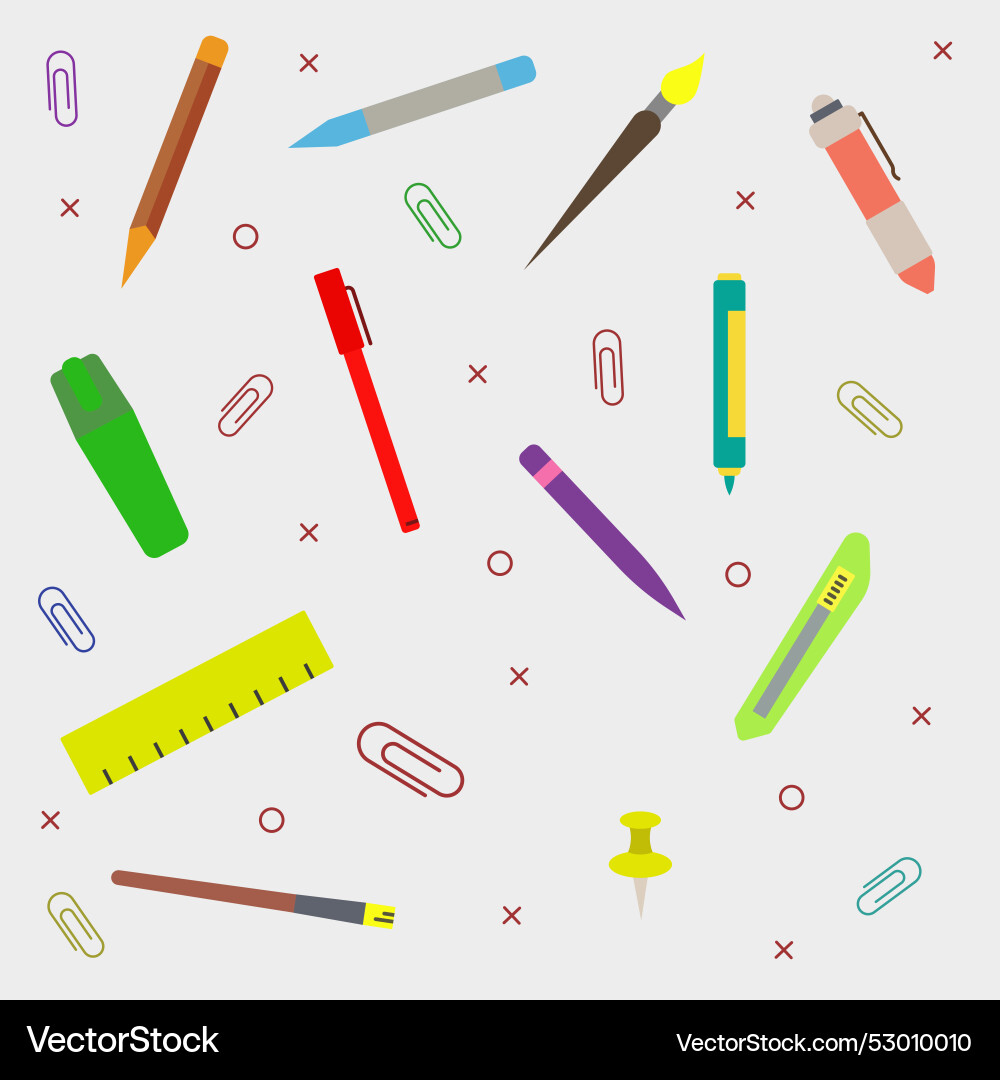 Colorful school background education thin Vector Image
