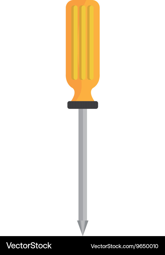 Colorful screwdriver tool graphic Royalty Free Vector Image