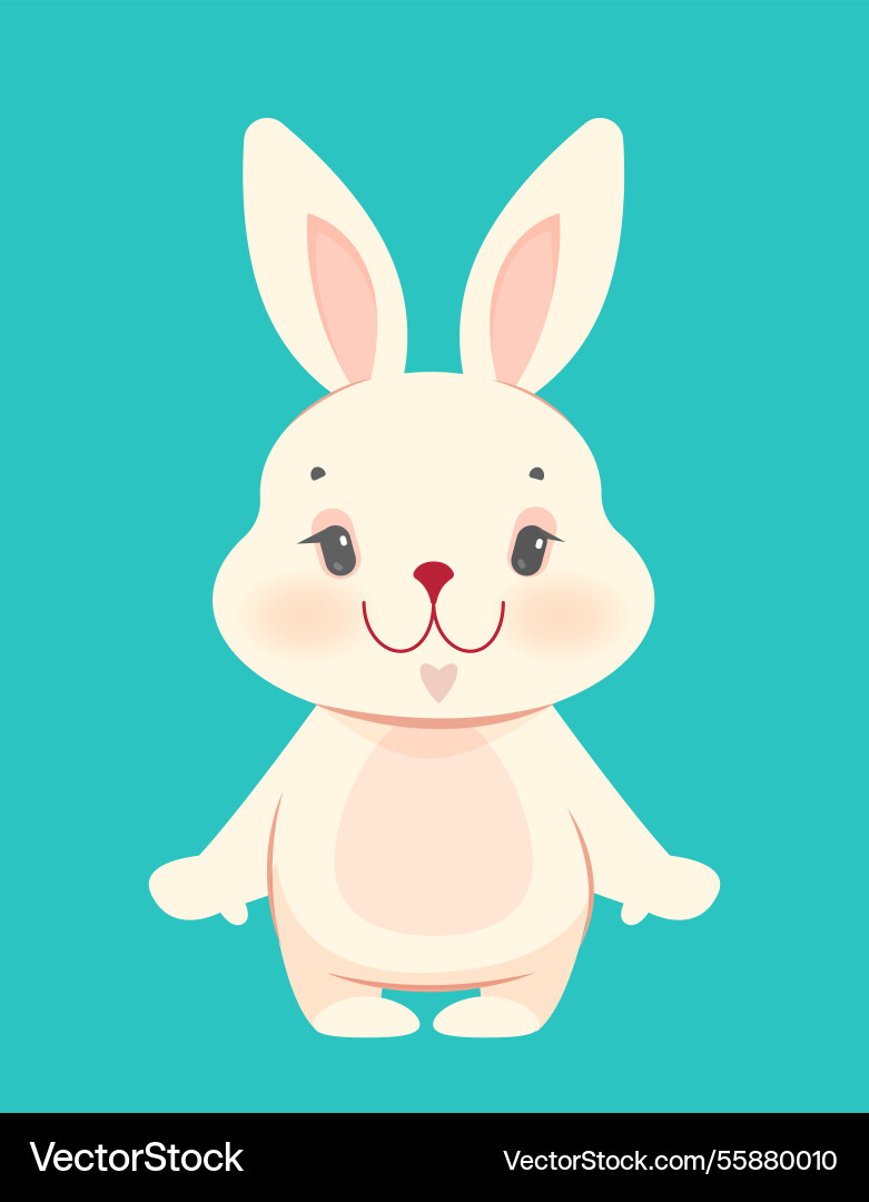 Cute cartoon bunny Royalty Free Vector Image - VectorStock