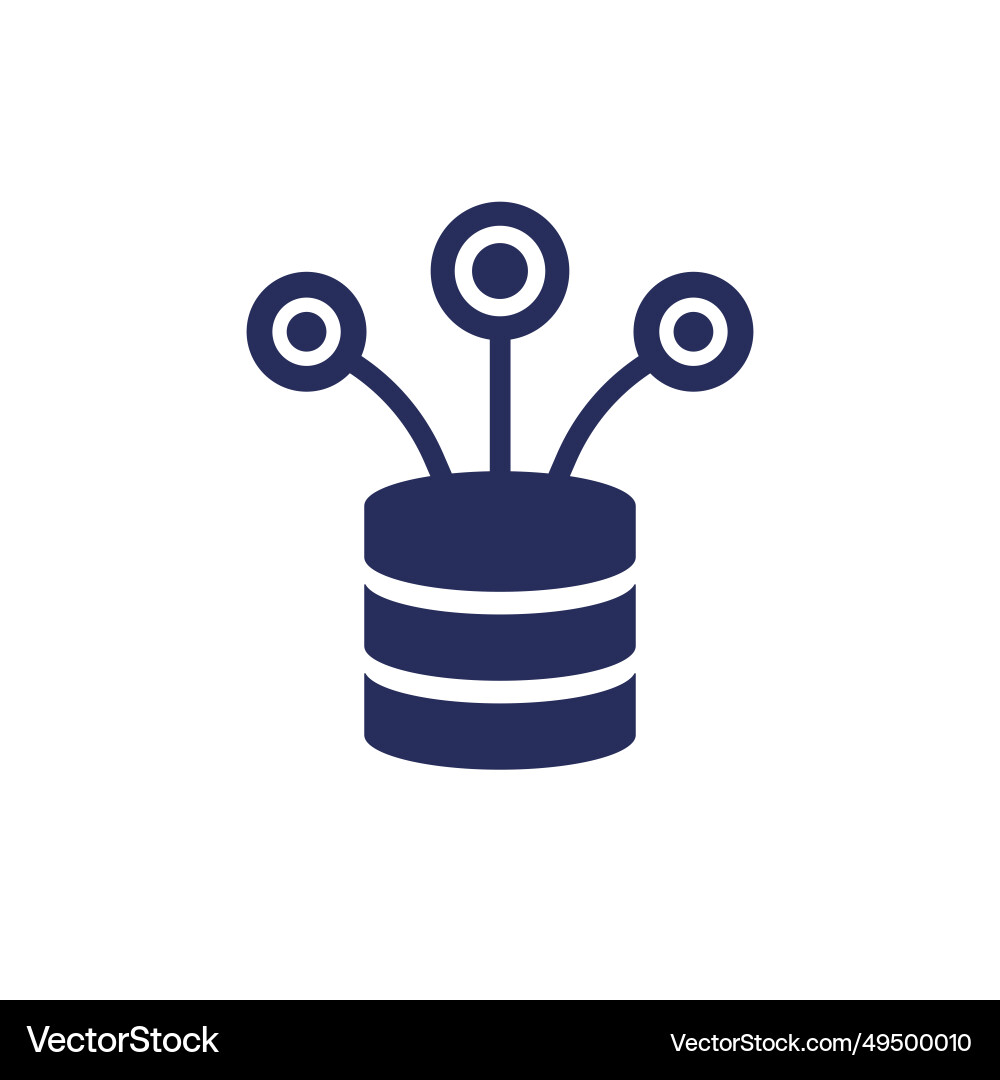 Data sources icon on white Royalty Free Vector Image