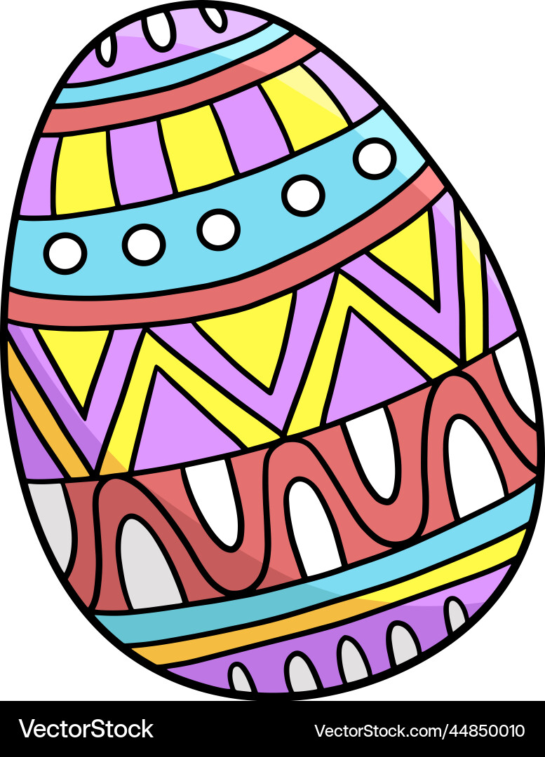 Easter egg cartoon colored clipart Royalty Free Vector Image Easter egg cartoon colored clipart Royalty Free Vector Image