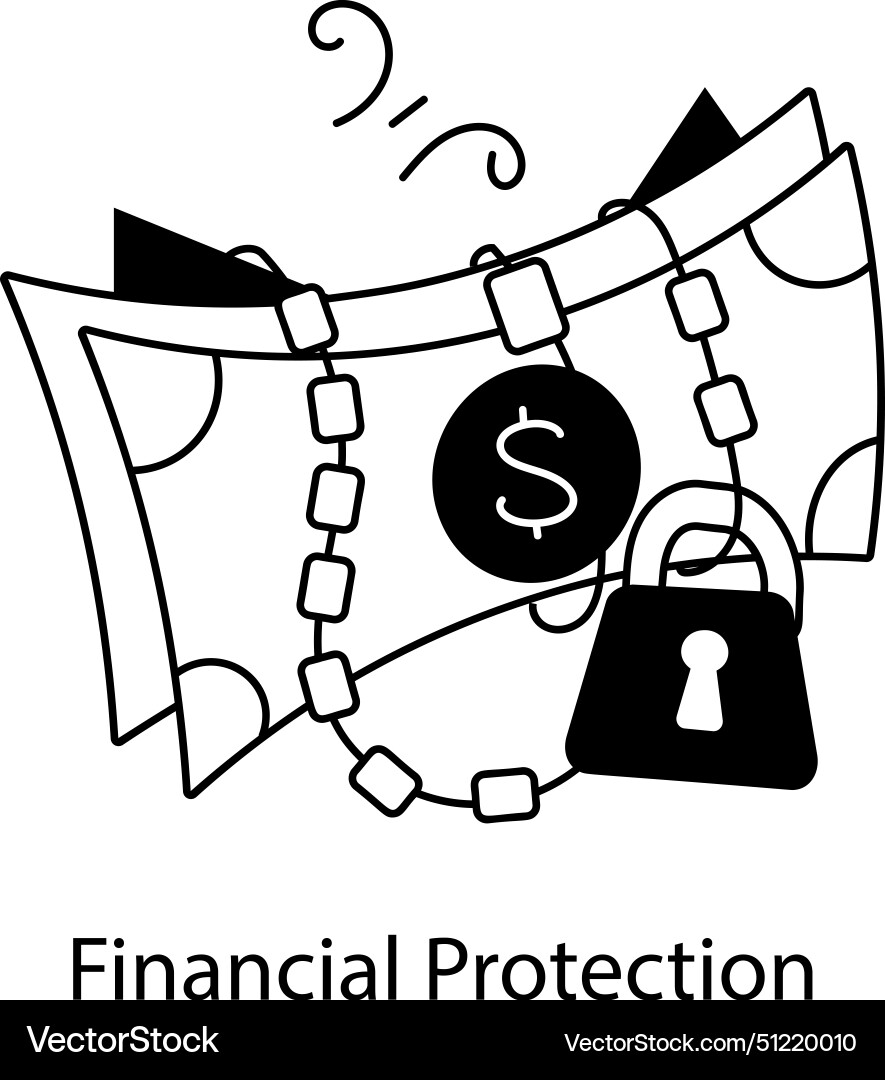 Financial protection Royalty Free Vector Image