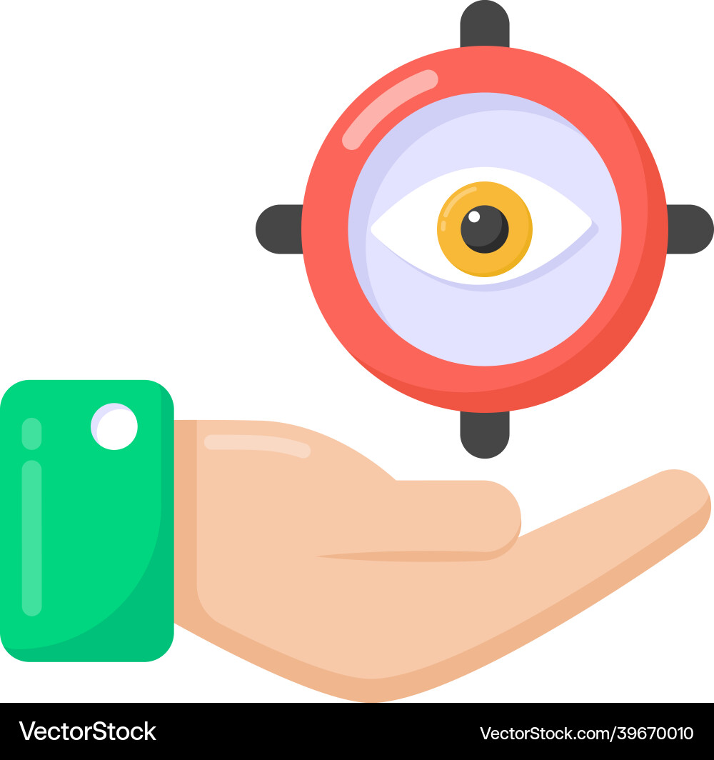 Focus monitoring Royalty Free Vector Image - VectorStock