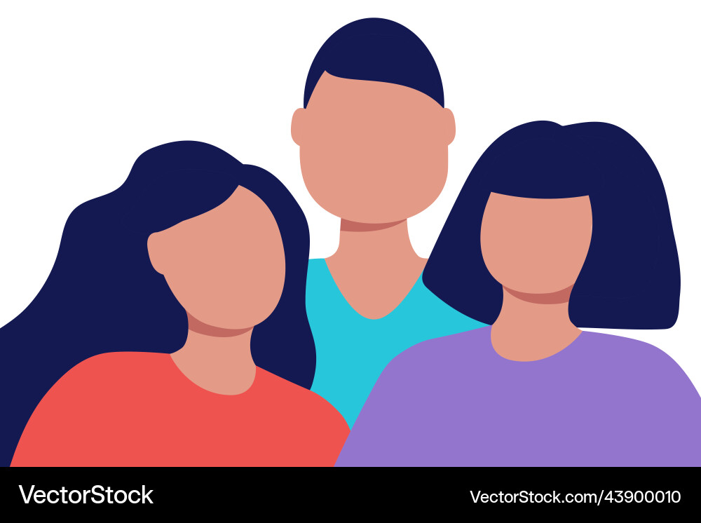 Group of joyful people Royalty Free Vector Image