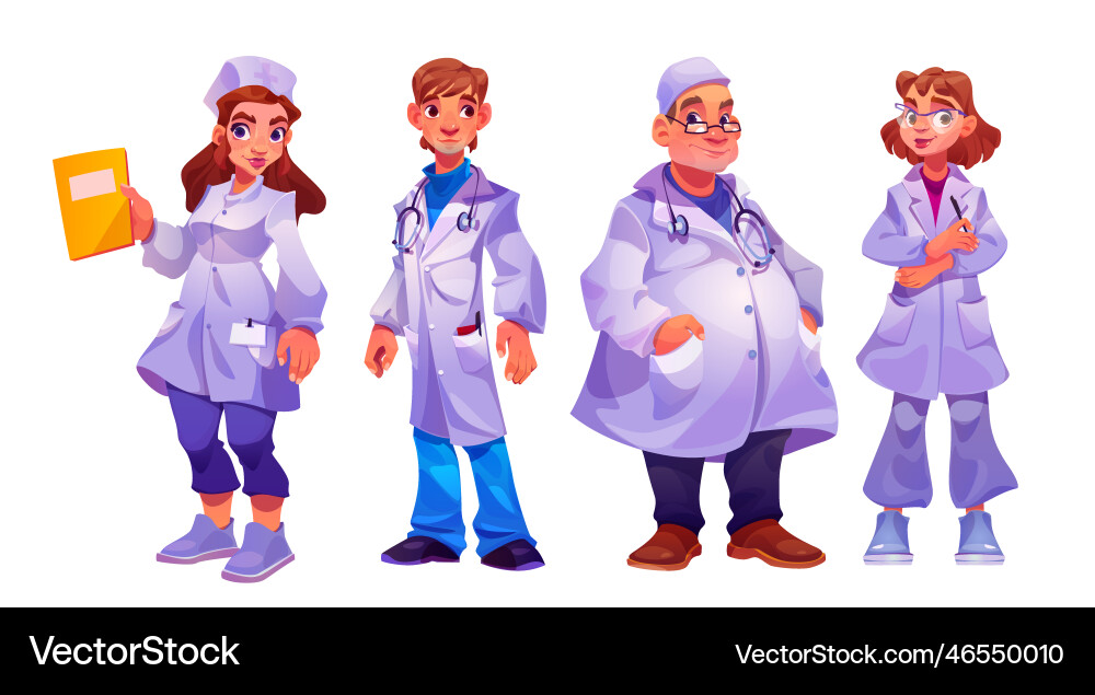 Hospital staff doctors and nurses team Royalty Free Vector