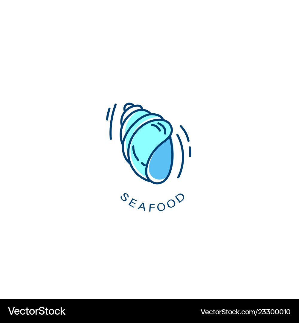 Icon and logo for seafood restaurant Royalty Free Vector