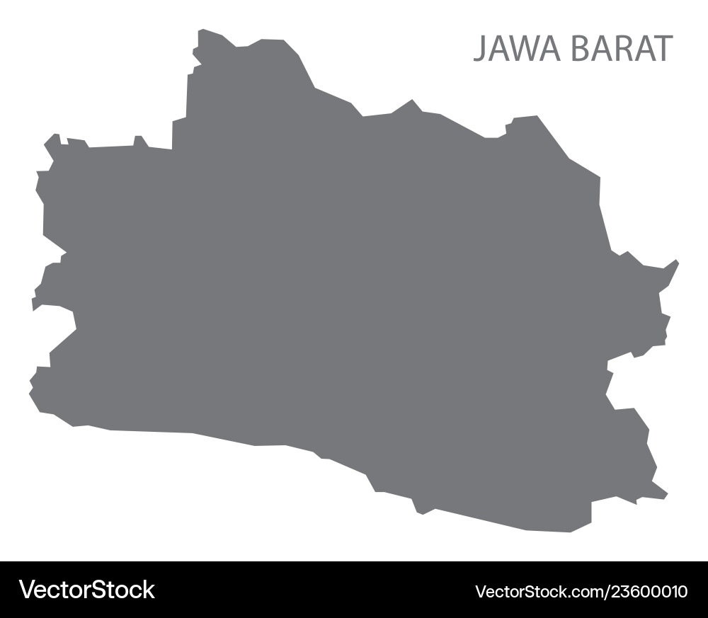 Jawa barat indonesia map grey Royalty Free Vector Image